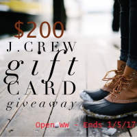$200 J.Crew Gift Card Giveaway - Open WW