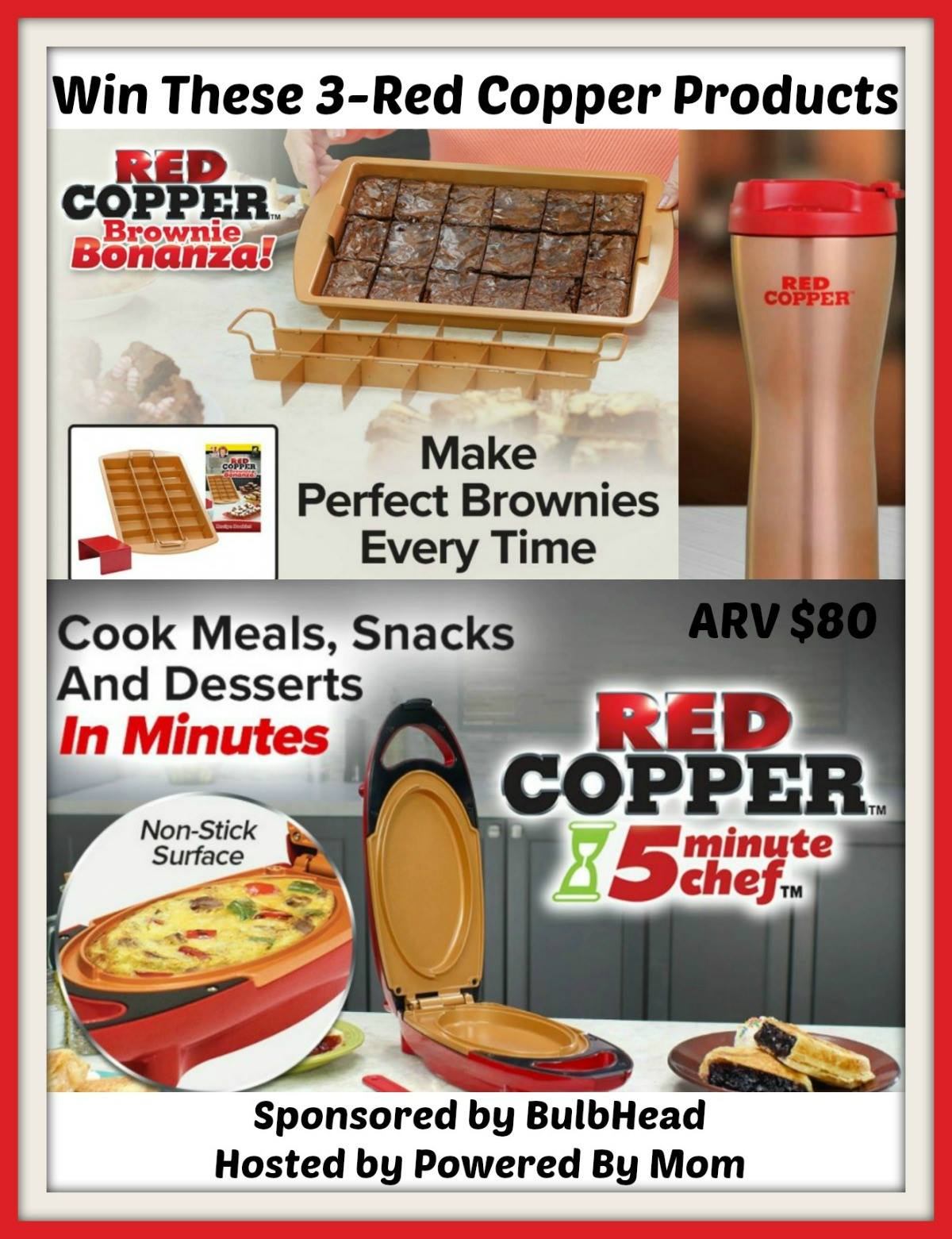 Red Copper 5 Minute Chef, Brownie Bonanza, and Red Copper Mug Giveaway